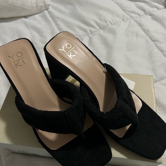 Yoki | Shoes | Nwt Yoki Terry Cloth Block Heels | Poshmark